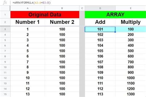 Arrayformula Ways To Apply A Formula To An Entire Column In Google
