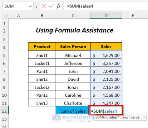 How To Paste Range Names In Excel 7 Ways ExcelDemy