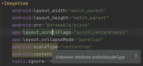 Unknown Attribute Android ScaleType Stack Overflow