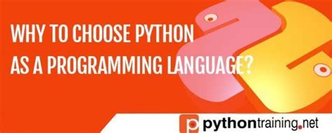 why to choose python as a programming language pythontraining