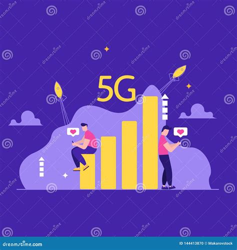 Concepto De La Conexi n a Internet 5G Stock de ilustración