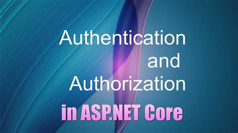 ASP NET Core 5 0 Authentication Authorization Net Engineering