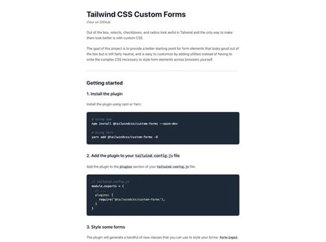Tailwindcss Custom Forms By Tailwindlabs A Nextjs Template Built At