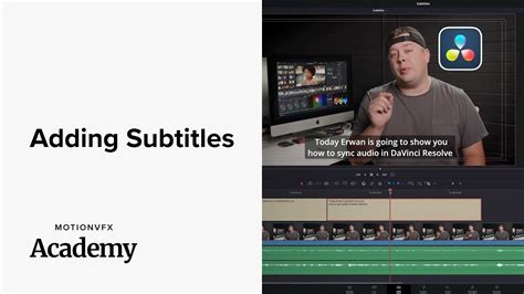 Adding Subtitles DaVinci Resolve Lesson 13 MotionVFX Academy YouTube