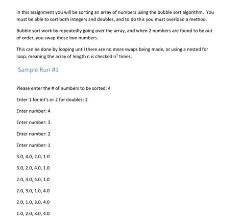 solved in this assignment you will be sorting an array of