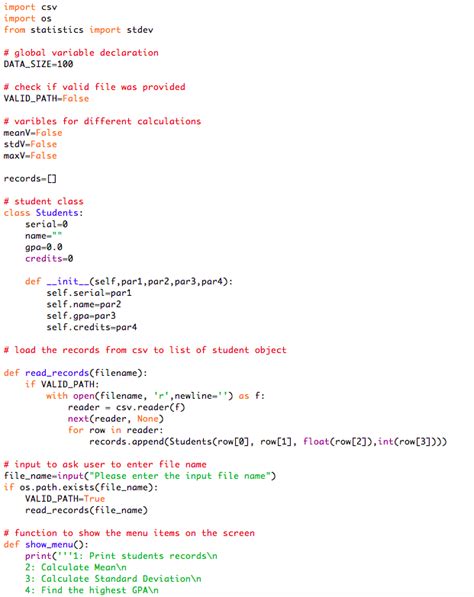 Please Help Me Complete My Python Program Chegg