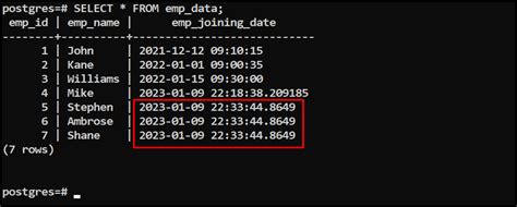 PostgreSQL TIMESTAMP Timestamp Without Time Zone Data Type