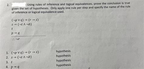 using rules of inference and logical equivalences