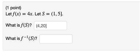 solved f x 4x let s 1 5]