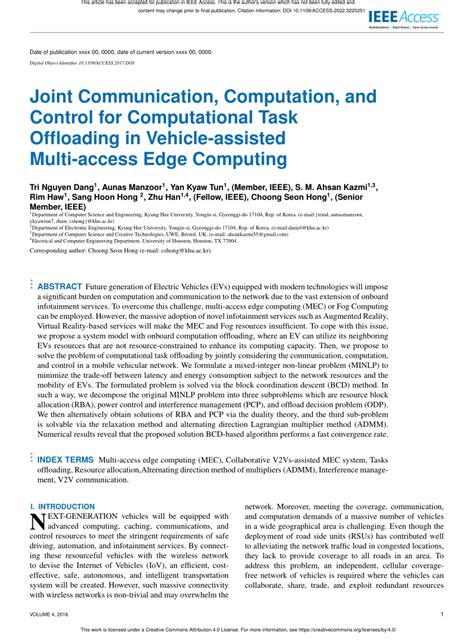 pdf joint communication computation and control for computational task offloading in vehicle