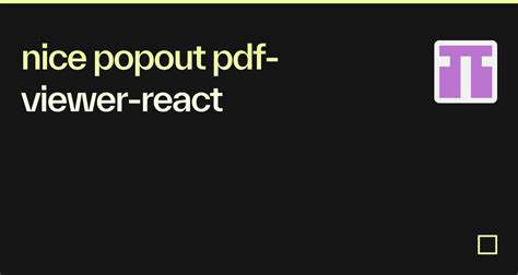 nice popout pdf viewer react codesandbox