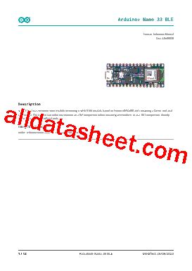 ABX00030 Datasheet PDF Arduino
