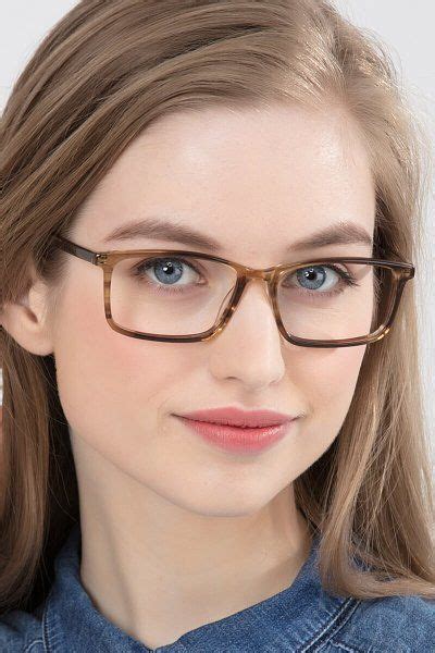 Crane Rectangle Brown Striped Frame Eyeglasses Best Eyeglass Frames Best Eyeglasses