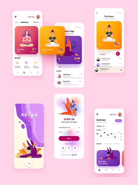 40页锻炼和健身app应用程序ui套件figma、sketch源文件