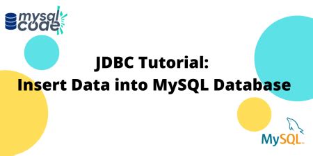 Insert Data Into MySQL Database Using JDBC MySQLCode