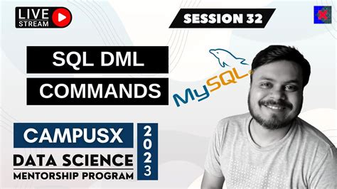 session 32 sql dml commands dsmp 2023 youtube