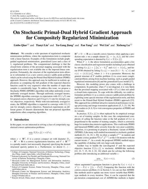 pdf on stochastic primal dual hybrid gradient approach for compositely regularized minimization
