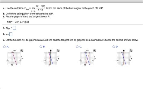 solved use the definition m tan lim x rightarrow a f x