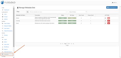 Working With Custom Metadata FileCloud Docs Server