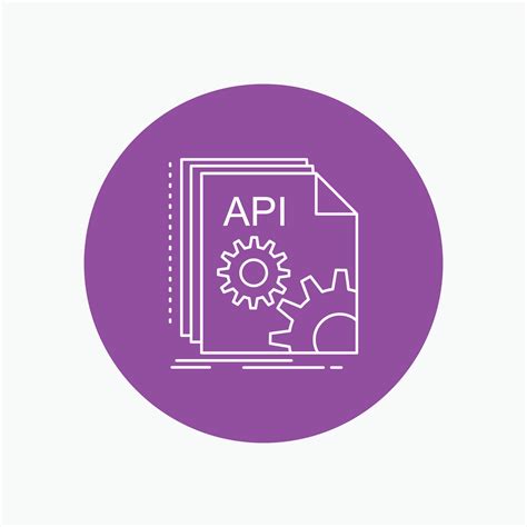 Api App Coding Developer Software White Line Icon In Circle