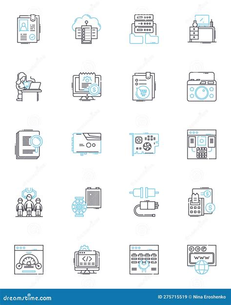 Software Coding Linear Icons Set Programming Algorithms Debugging
