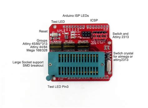 avr isp icsp programmer arduino shield r2 electrodrag