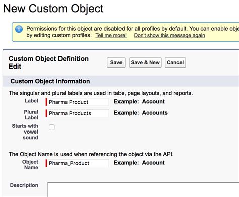how to create salesforce custom objects tutorialkart