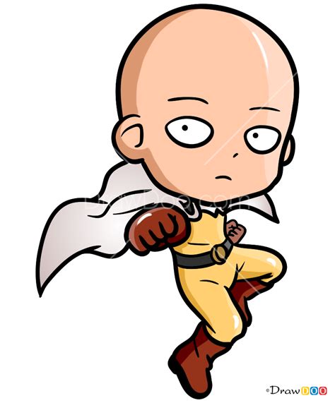How To Draw Saitama Chibi One Punch Man
