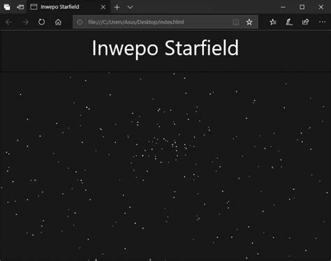 Cara Membuat Animasi Starfield Dengan Javascript Inwepo