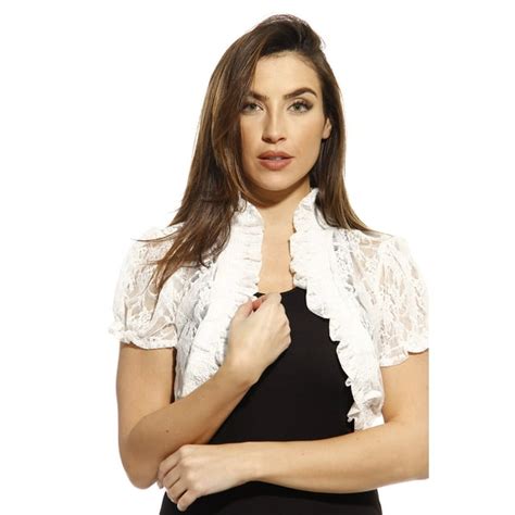 Just Love Lace Shrug Shrugs Women Cardigan White With Lace X Large
