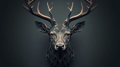 Tapety Jelen ai art minimalismus digitální umění jednoduché