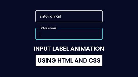 floating label animation using html css jquery youtub