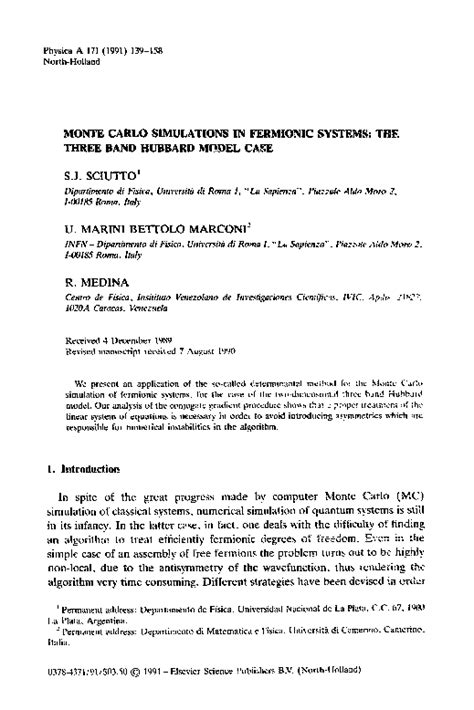 pdf monte carlo simulations in fermionic systems the three band hubbard model case umberto