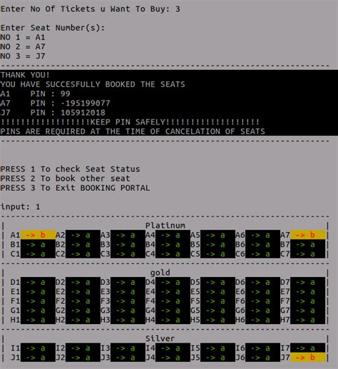 c projects c projects theater seat booking system