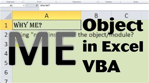 Excel VBA Basics 29 How To Use ME In Excel VBA Me Dot Object Variable