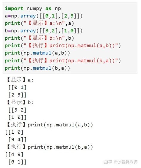 矩阵相乘 numpy matmul 知乎