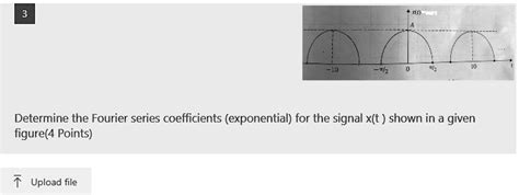 solved determine the fourier series coefficients exponential for the signal x t shown in the
