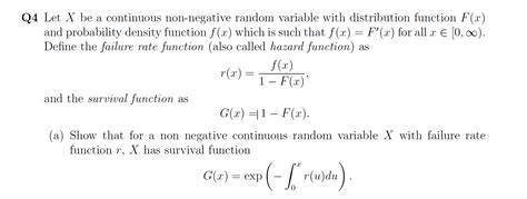 solved q4 let x be a continuous non negative random