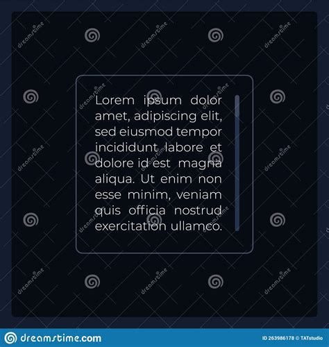 text field with scrollbar ui element template stock vector illustration of website design