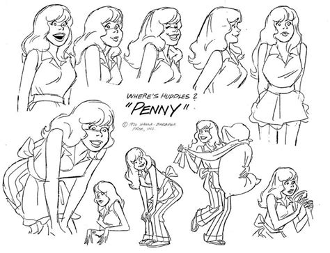 Hanna Barbera Character Sheets Hanna Barberas Wheres Huddles Character Design Girl