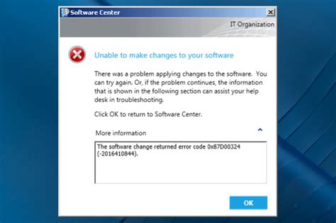 Fix 0x87d00324 SCCM Application Install Error