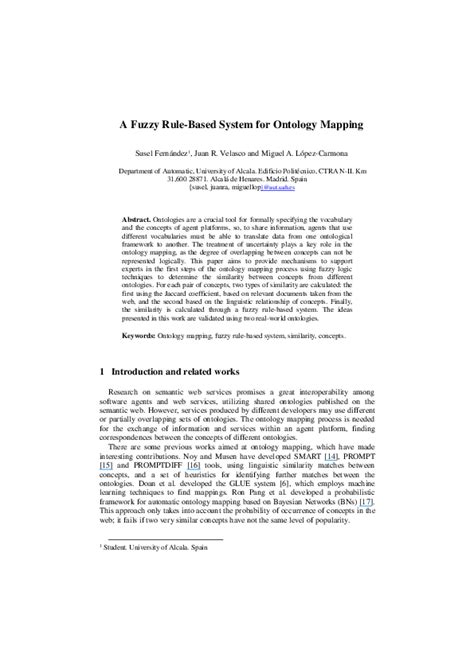 pdf a fuzzy rule based system for ontology mapping juan velasco
