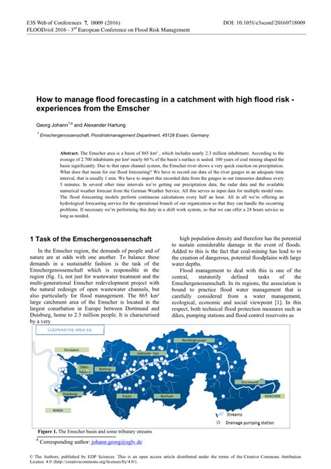 pdf how to manage flood forecasting in a catchment with high flood risk experiences from the