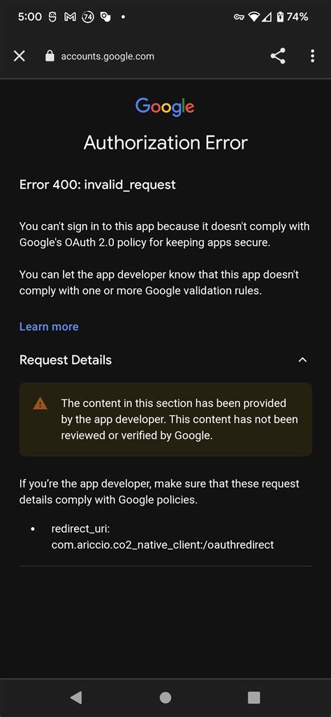 Google OAuth On Android React Native Won T Even Initialize Unspecified