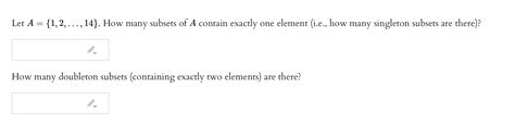 solved let a {1 2 14 how many subsets of a contain