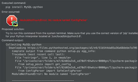 python 3 安装 mysql python 报错 no module named configparser 程序员大本营