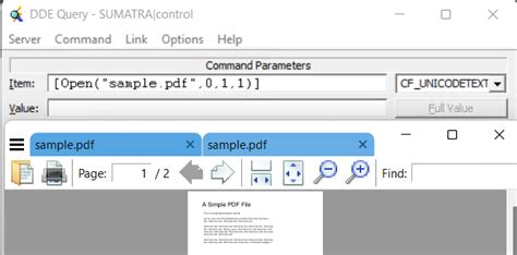 sumatrapdf does not respond to dde commands · sumatrapdfreader sumatrapdf · discussion 2993