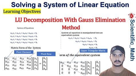 lu decomposition factorization with gauss elimination method with example numerical method