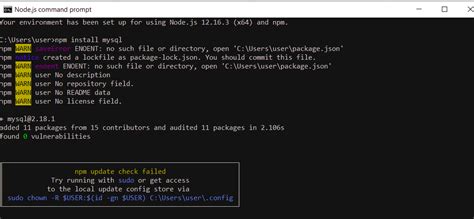 create mysql connection with nodejs