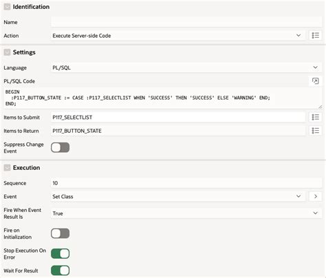 stored procedures modifying graphical elements with pl sql oracle apex stack overflow